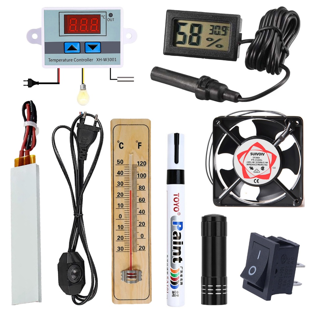 DIY Incubator set Blower Fan heater for chicks Termostat for Egg ...