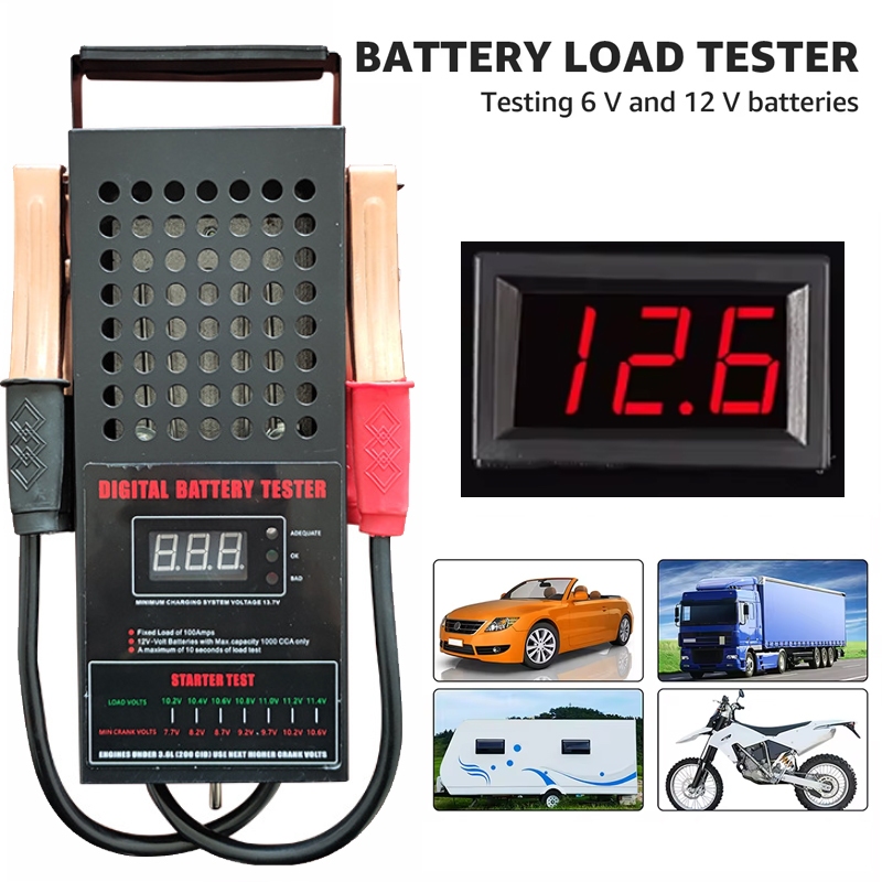 Universal Car Battery Tester 6V 12V 24V 100Amp Battery System Auto ...