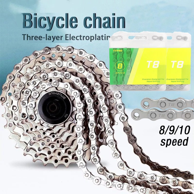 Bike Chain 8/9/10 Speed Carbon Steel Material Bicycle 116Links Chain ...