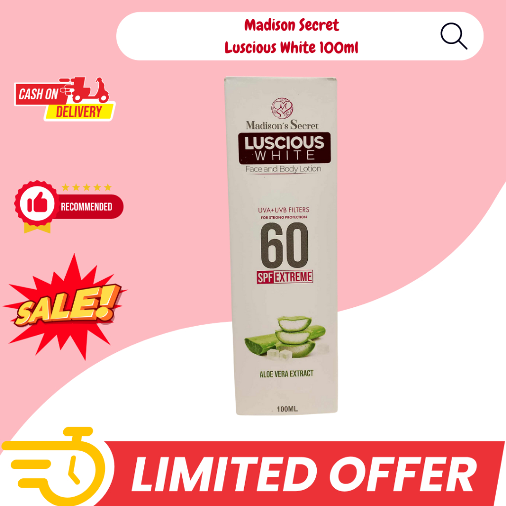 Madison's Secret Luscious White Face and Body Lotion (100ml) | Shopee ...