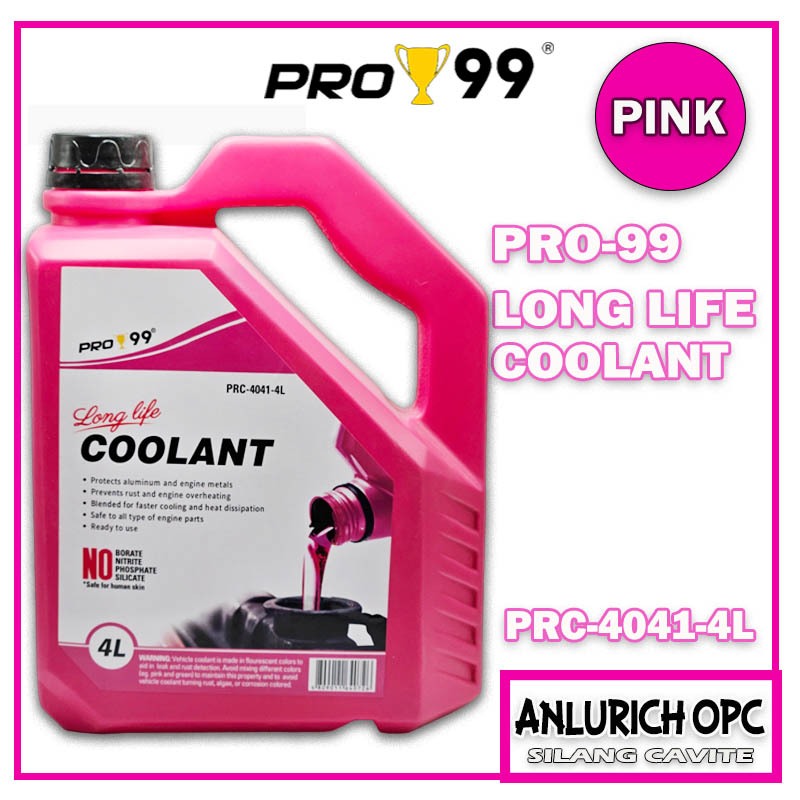 PRO99 LONG LIFE COOLANT PINK 4 LITERS PRC-4041-4L | Shopee Philippines