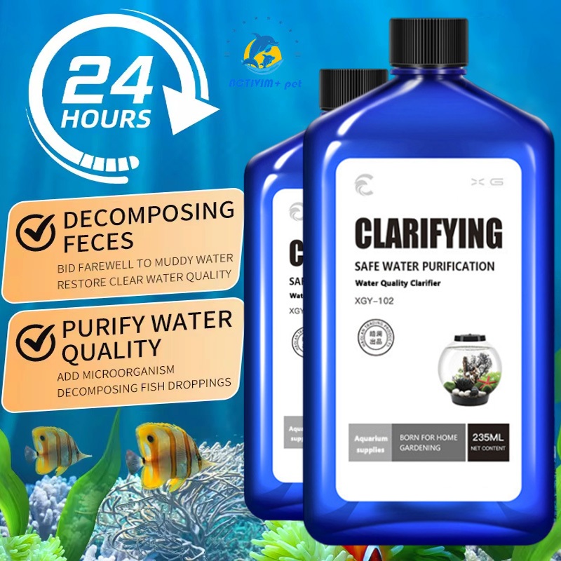 Aquarium Water Clarifier Algaecide Purifing the Fish Tank Keeping Water ...