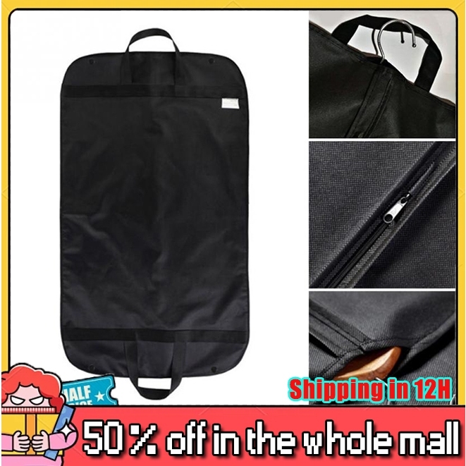 Black Suit Dust Cover Bag Formal Dress Storage Zip Bag Garment ...
