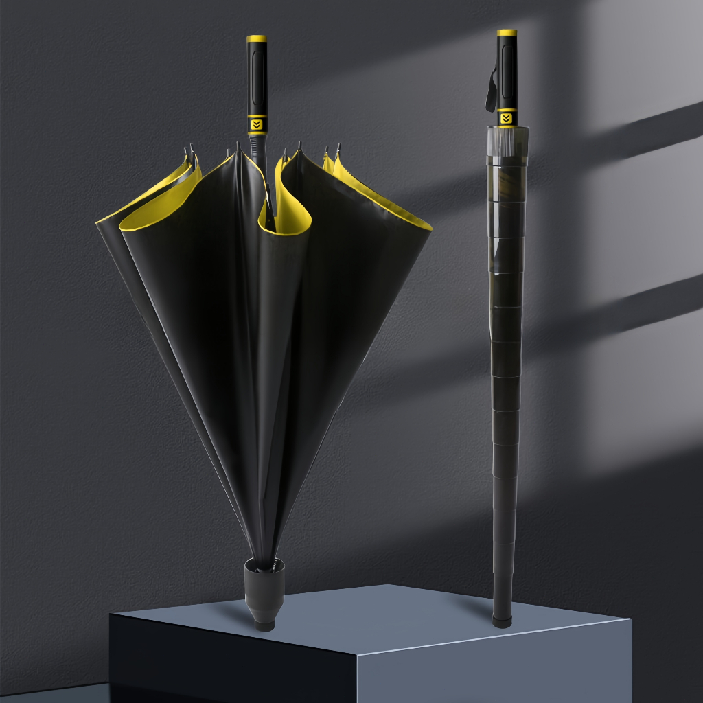 Waterproof Umbrella with Plastic Collapsible Cover Practical Straight ...