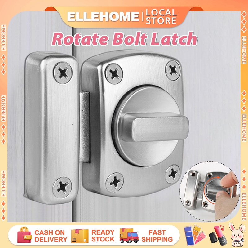 Rotate Bolt Latch Zinc Alloy Safety Revolving Door Lock Toilet Doors ...