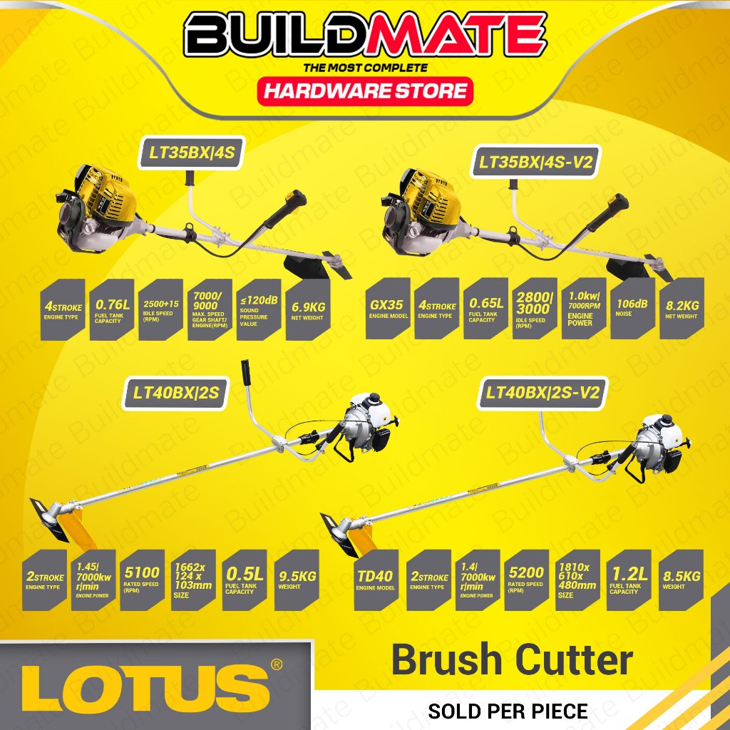 [2 BOX] BUILDMATE Lotus Brush Cutter Grass 2 Stroke | 4 Stroke Grass ...