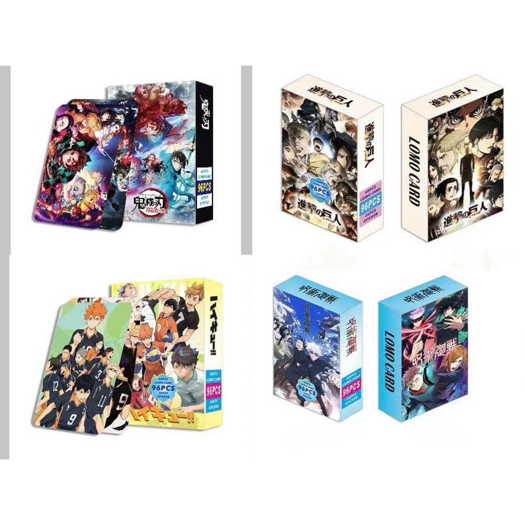 96 PIECES (60 Pieces Lomo Cards 2R Size Double Sided + 36 Mini Stickers ...
