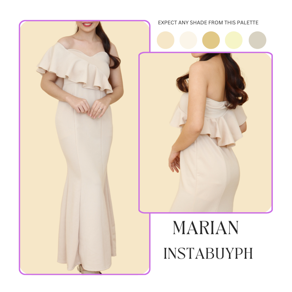 Marian Dress Offshoulder Ruffle Dress Bridesmaids Dress Taytay Supplier ...