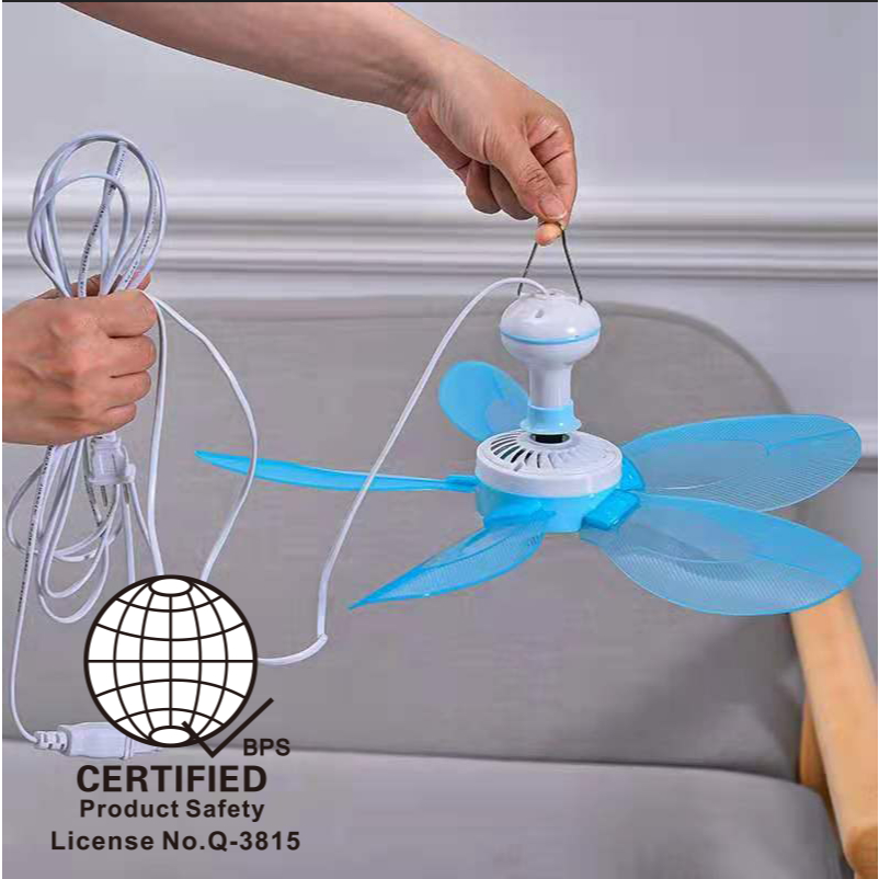 C-ONE QT590D Portable Easy Hang 5 Blades Hanging Mini Ceiling Fan ...