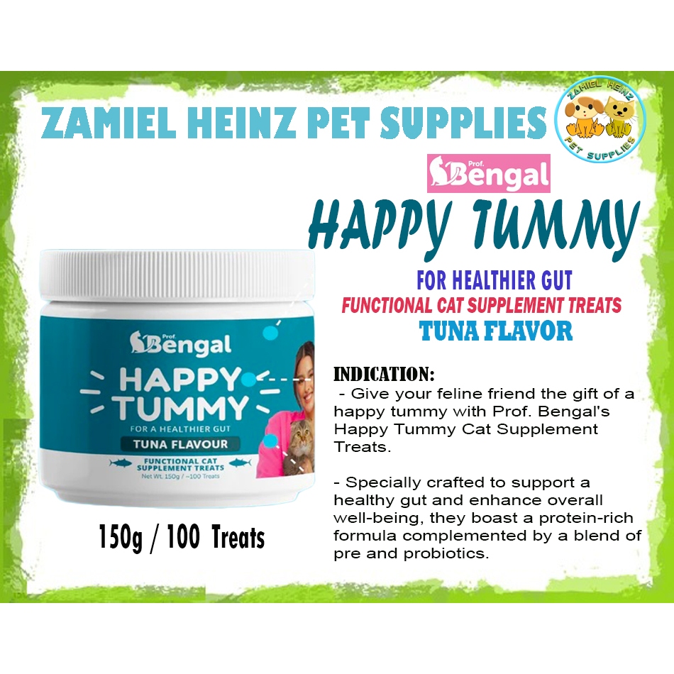 Prof. Bengal HAPPY TUMMY Probiotic CAT Supplement Treats | TUNA Flavor ...