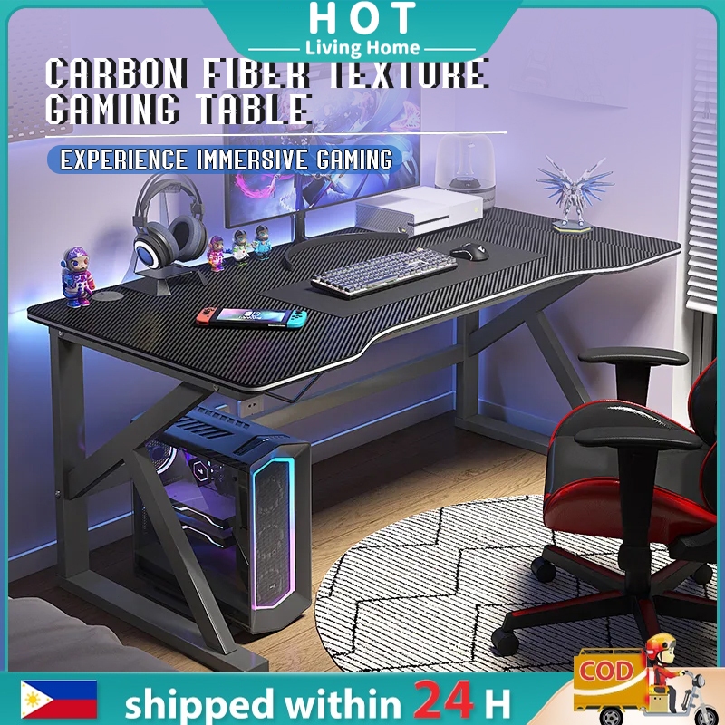 80-140CM Computer Table Gaming Table K-shaped Office Table Study Desk Multifunctional Computer ...