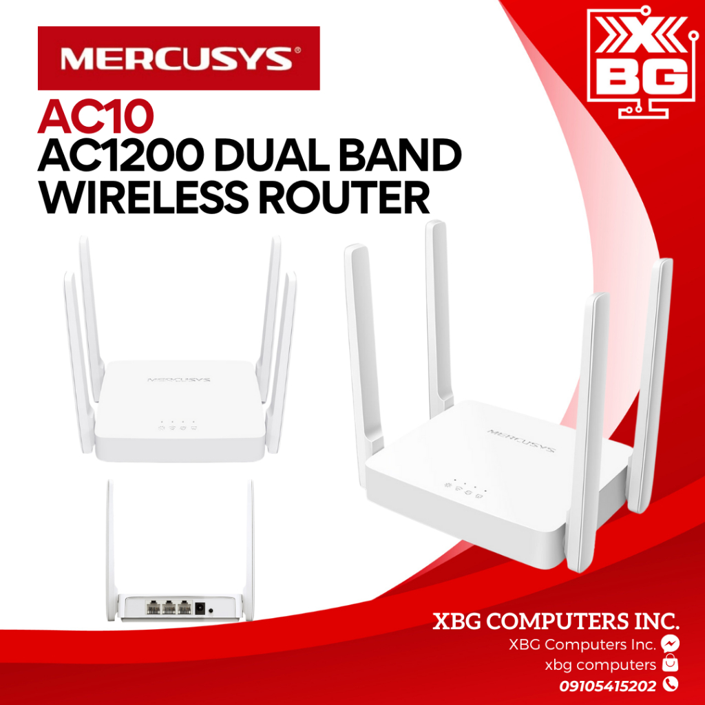 MERCUSYS AC10 AC1200 Wireless Dual Band Router | Shopee Philippines