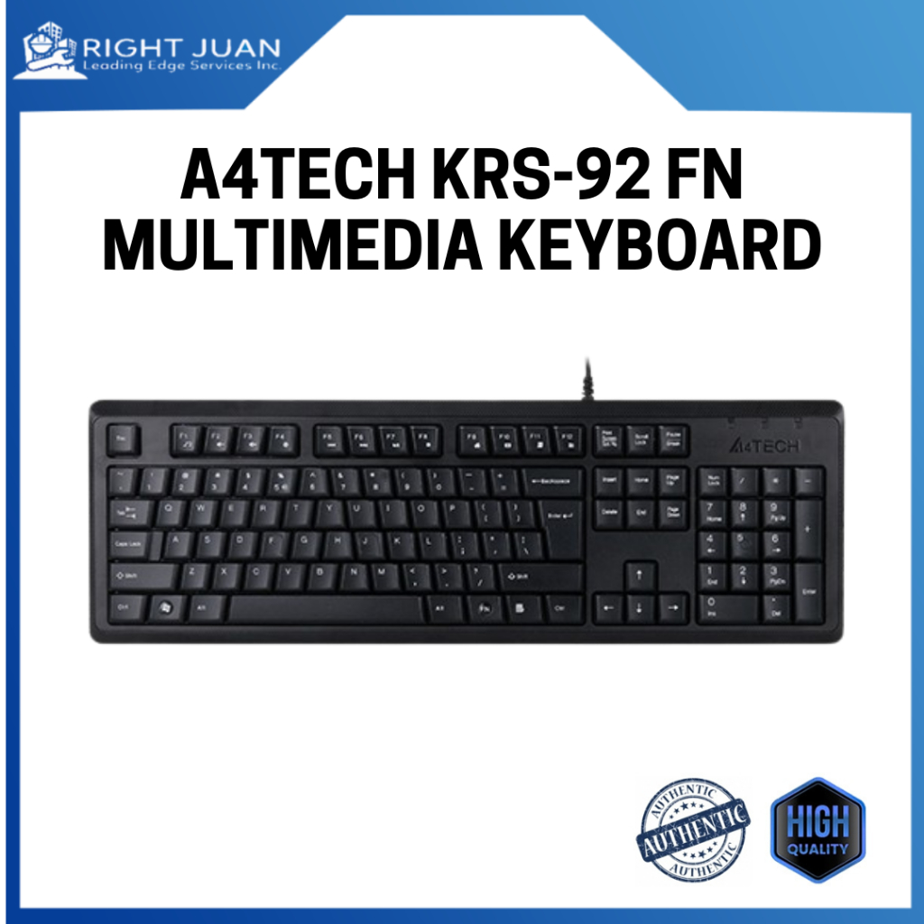 A4Tech KRS-92 FN Multimedia Keyboard | Shopee Philippines