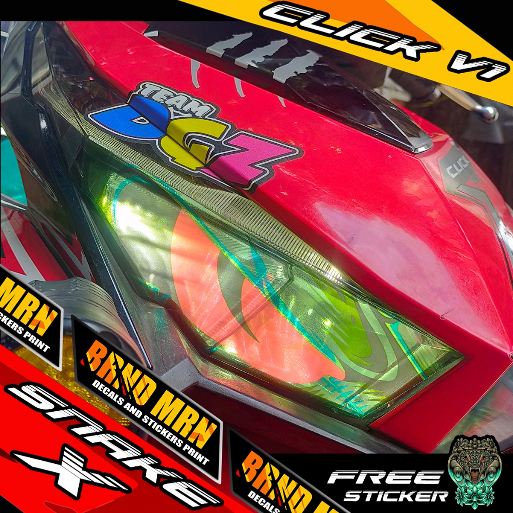 HONDA CLICK 125 V1 EYE STICKER TINT PROTECTOR XSERIES DESIGN | Shopee ...