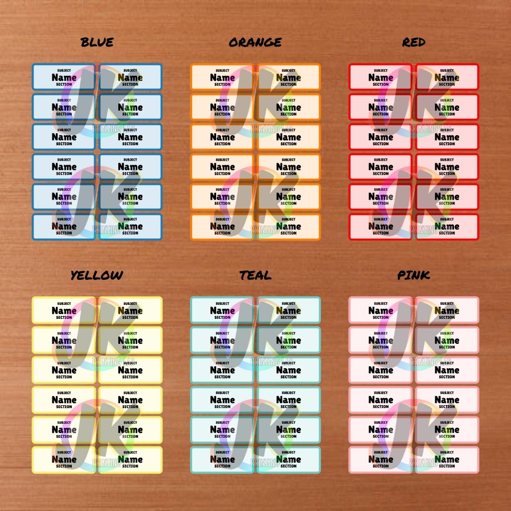 Subject Label For School Vinyl Stickers (per A4 sheet) | Shopee Philippines