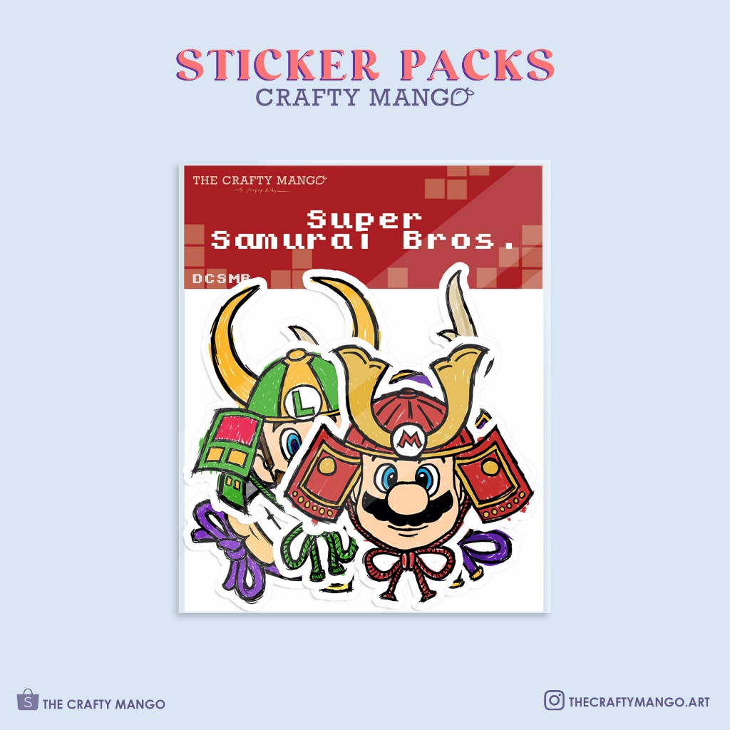 Super Mario Bros. Samurai | pop art game stickers | DCSMB | The Crafty ...