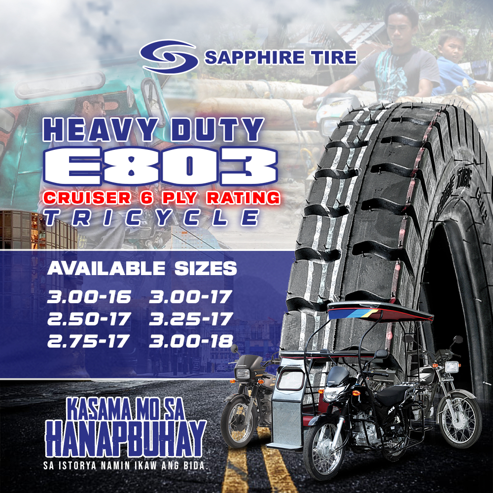 E803 CRUISER (6PR) (TRICYCLE) -TMX Barako Bajaj TMX Supremo Kymco Alpha ...