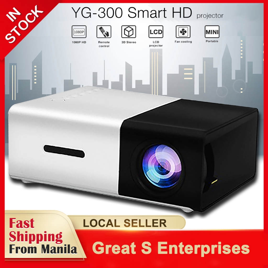 Mini Projector YG300 Portable LED Mini Projector hp Mini Home Theater ...