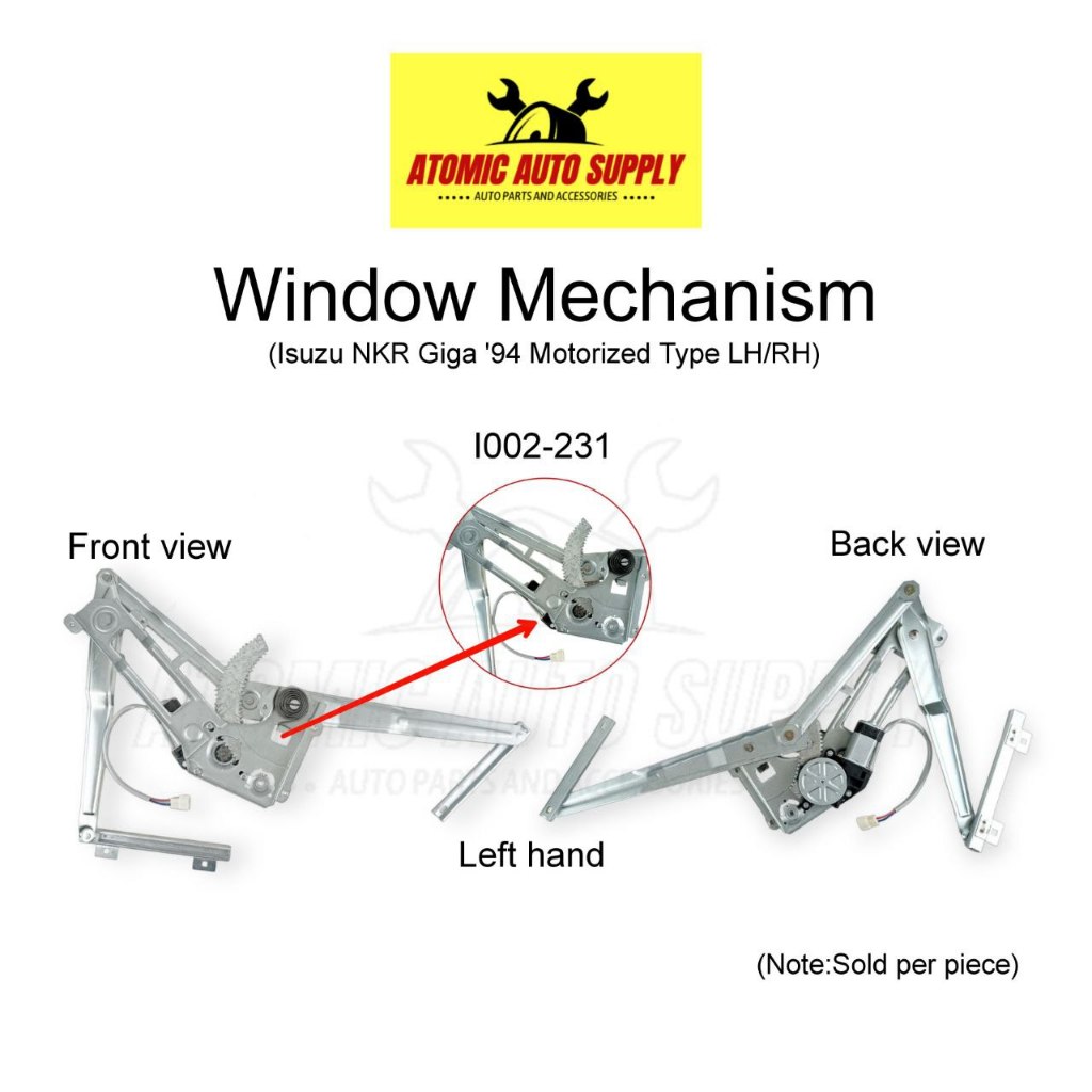 ISUZU NKR GIGA '94 MODEL WINDOW MECHANISM WITH MOTOR (LH - I002-231 ...