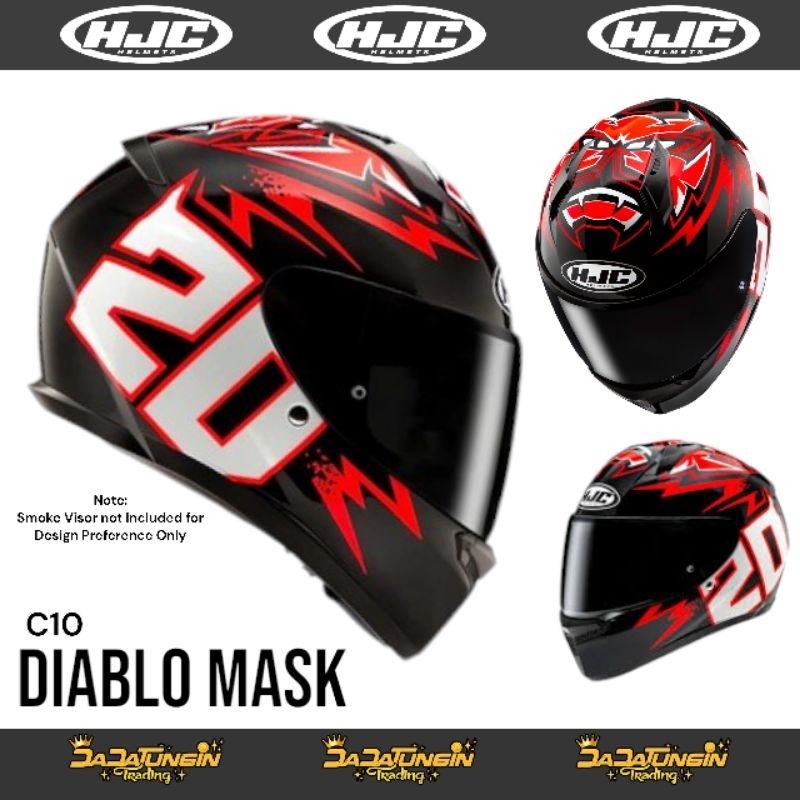 HJC C10 Diablo Mask GP Design Fullface Helmet | Shopee Philippines