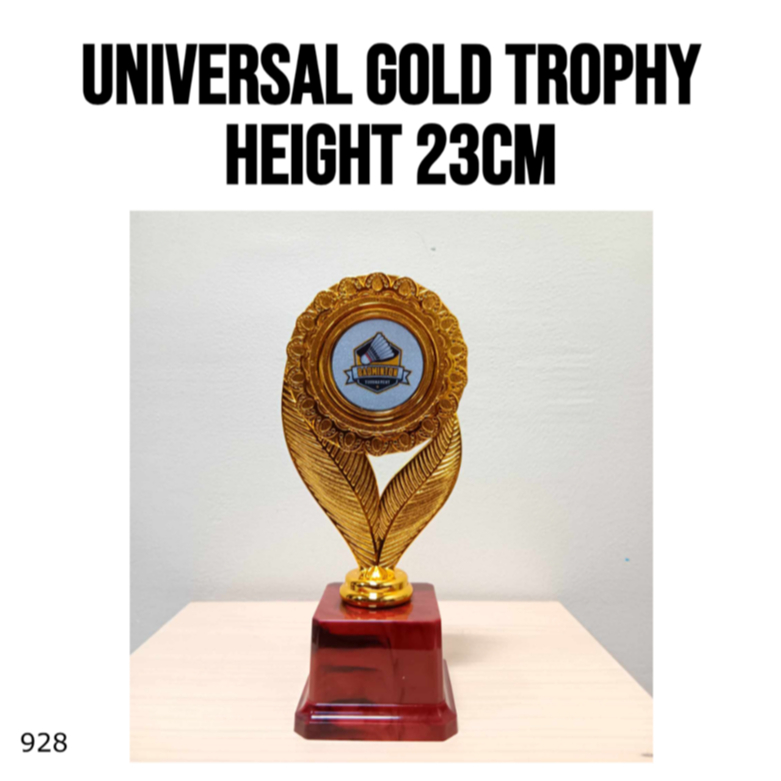Universal Round Gold Global Trophy Height 23 CMS ( CUSTOMIZE AVAILABLE ) 928 | Shopee Philippines