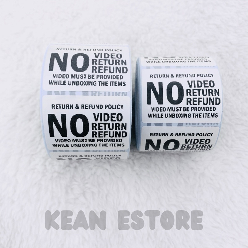 No Video No Refund Thermal Sticker Water Proof 500pcs | 400 pcs | 100 ...