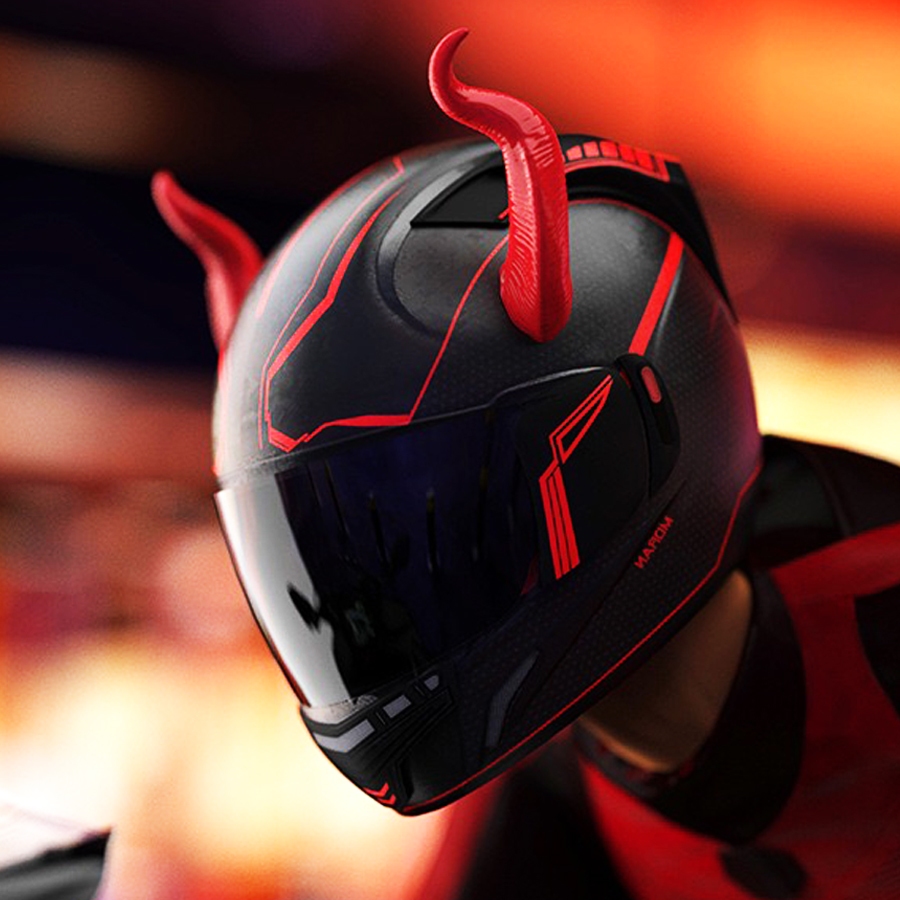 Motorcycle Modification Accessories Helmet Horn Decoration Sticker ...