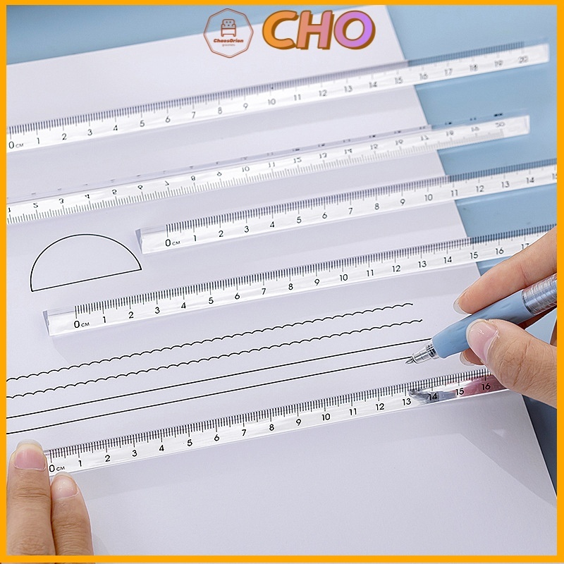 CHO⭐Creative Simple Transparent Triangular Scale Ruler Drawing Template ...
