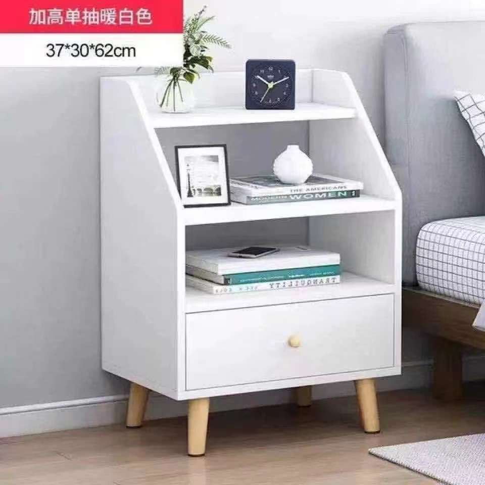 CQW Modern Wooden Elegant Bedside Table Nightstand Coffee Side Table ...