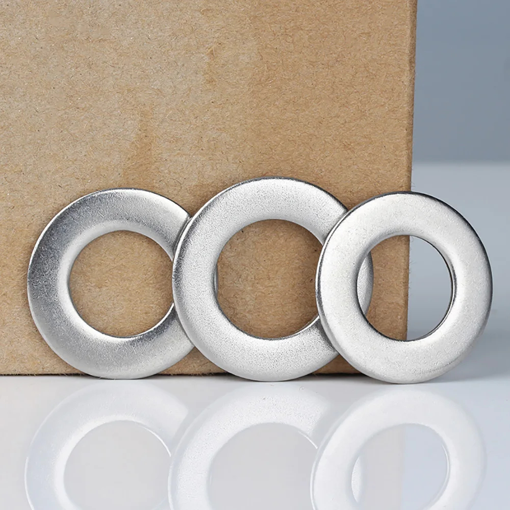 (50 PCS) Flat Washer Stainless Steel 3mm 4mm 5mm 6mm 8mm 10mm 12mm 14mm ...