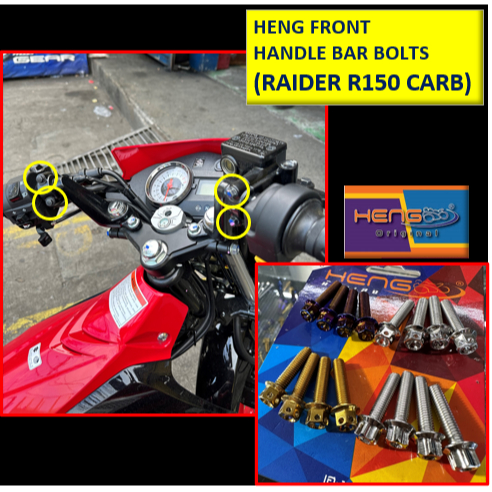HENG Original Front Handle Bar Bolts for SUZUKI RAIDER 150 CARB (set ...