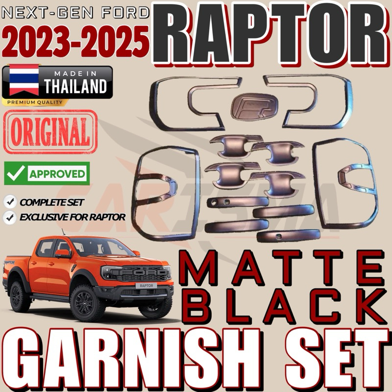 NEXT-GEN FORD RAPTOR 2023-2024 ORIGINAL GARNISH SET MATTE BLACK (next ...
