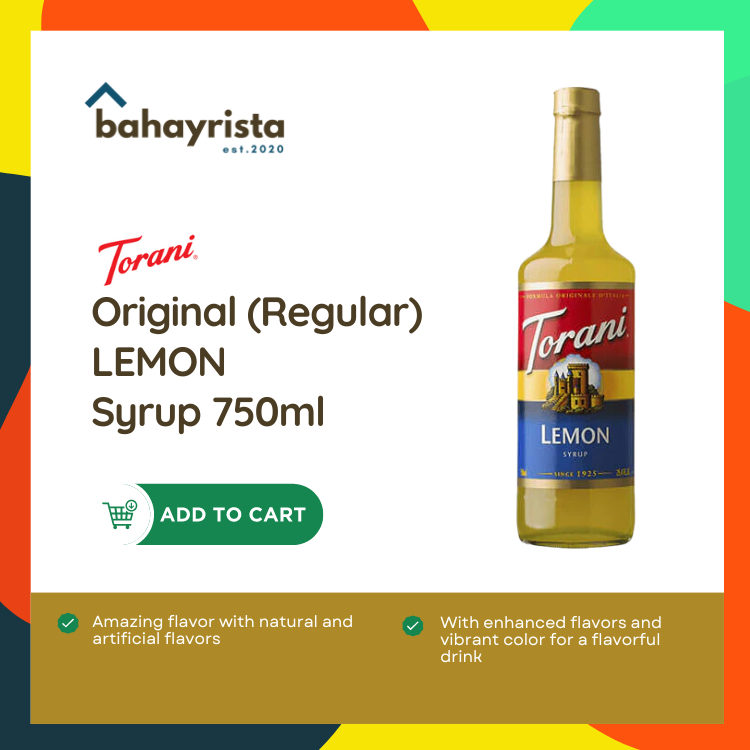 Torani Lemon Syrup 750ml | Shopee Philippines