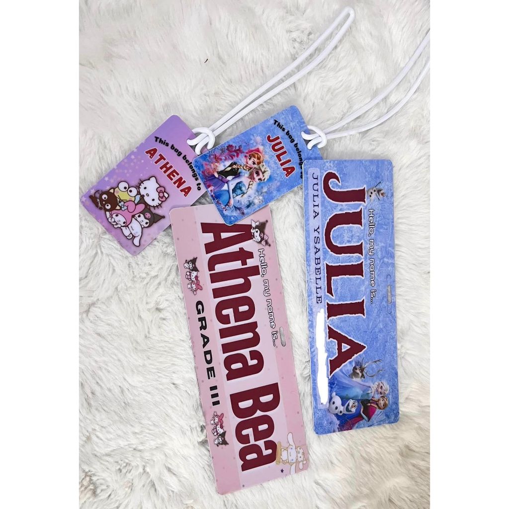 Laminated PVC School Name tag and Bag Tag for kids (Boys and Girls ...