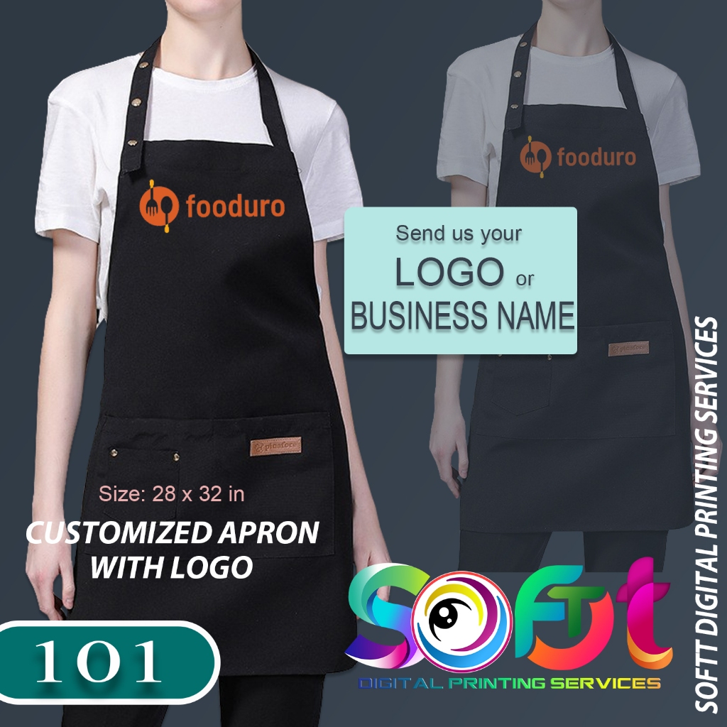 APRON (Waterproof Canvas) with CUSTOMIZED LOGO or BUSINESS NAME | Apron ...