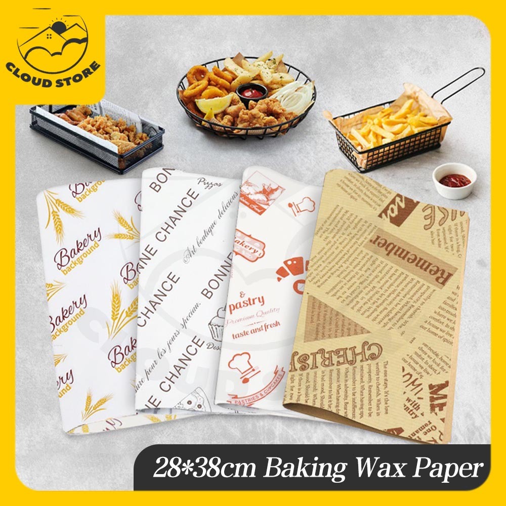 100Pcs Baking Wax Paper Sandwich Wrapper Paper Bread Burger Egg Drop ...
