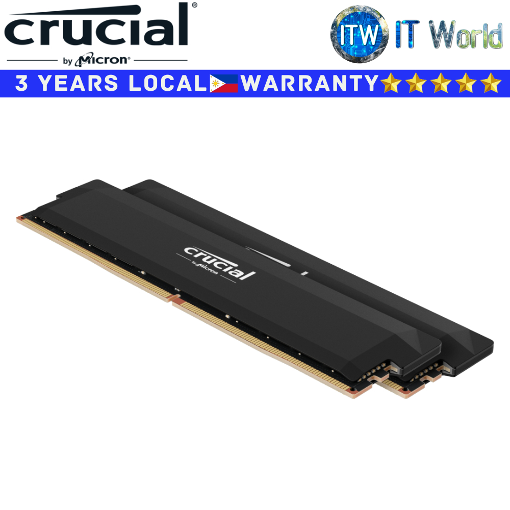 Crucial DDR5 RAM Pro Overclocking 32GB (16GBx2) Black UDIMM Desktop ...