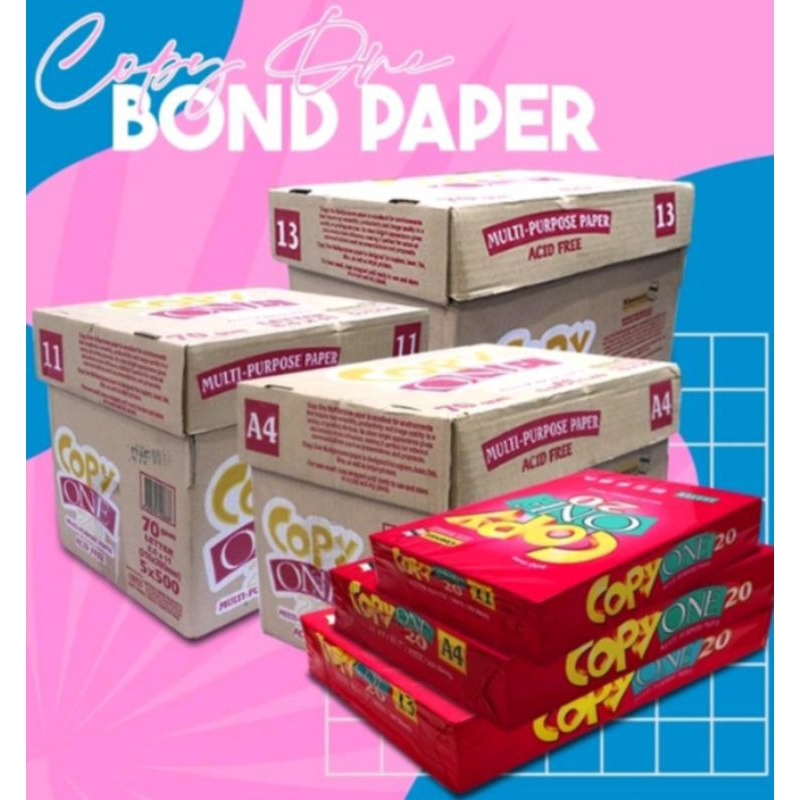 Copy one 20- Multipurpose bondpaper per box | Shopee Philippines