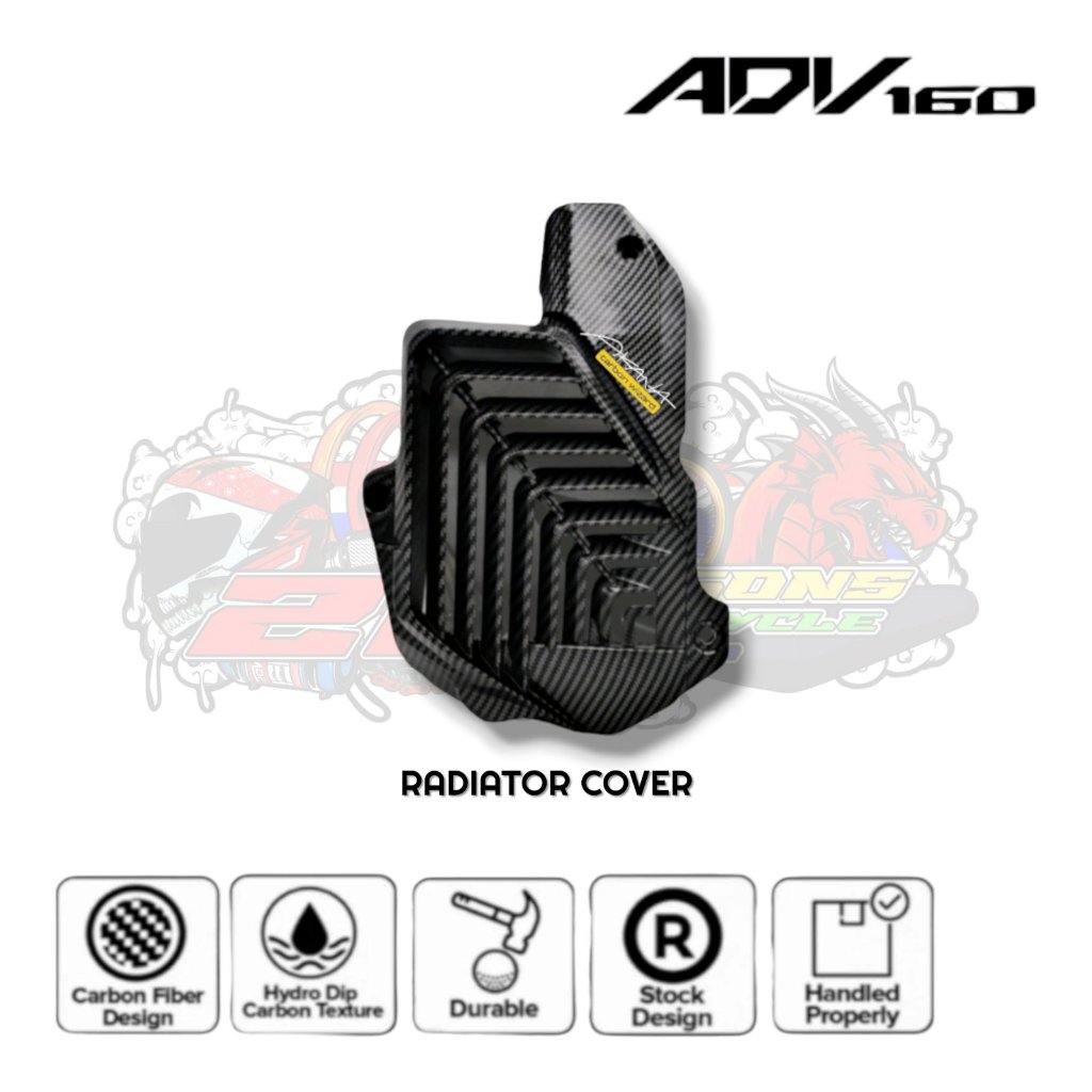 Honda ADV 160 Hydro Dip Carbon Radiator Cover | Shopee Philippines
