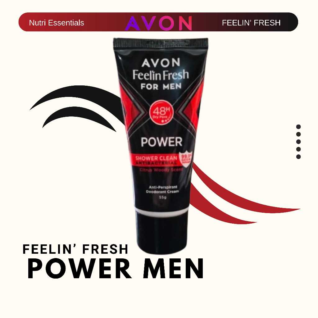 AVON Feelin' Fresh Quelch Power Men Anti-Perspirant Deodorant Cream 55g ...