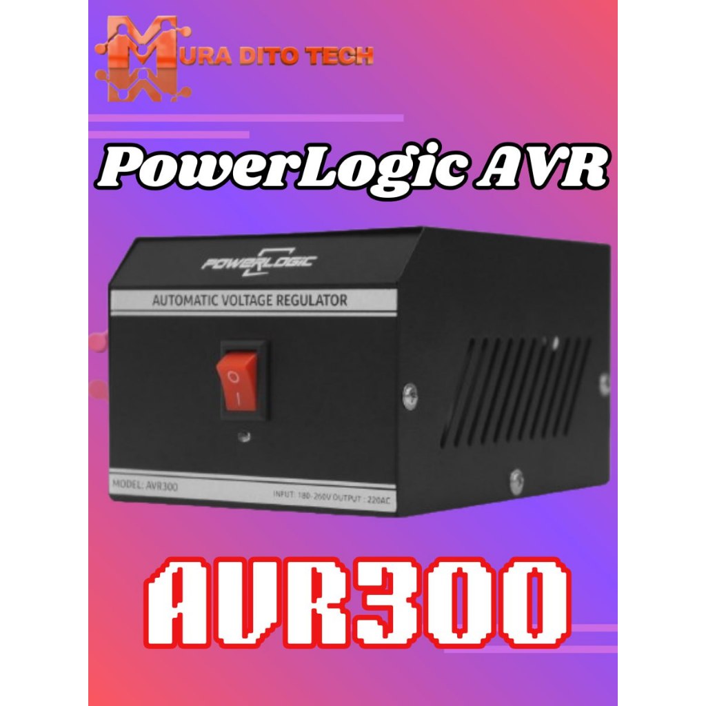 Powerlogic AVR -300watts AVR, with surge protection 3 x 220v | Shopee ...