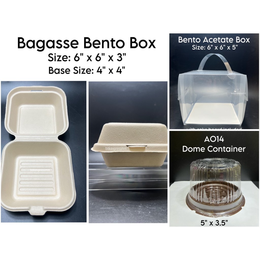 Bento Cake Box Packaging Container Dome Bagasse | Shopee Philippines
