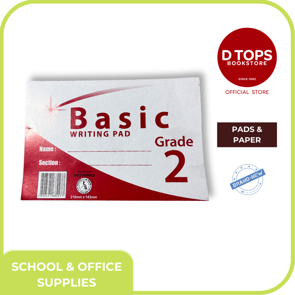 BASIC GRADE 2 WRITING PAD PAPER 80 Leaves | Shopee Philippines
