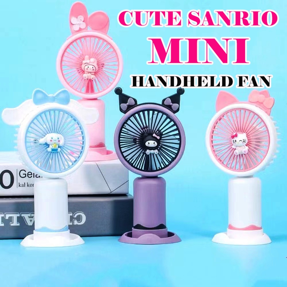 Sanrio Portable Mini Cute Handheld Fan Hello Kitty Melody Desktop Fan ...