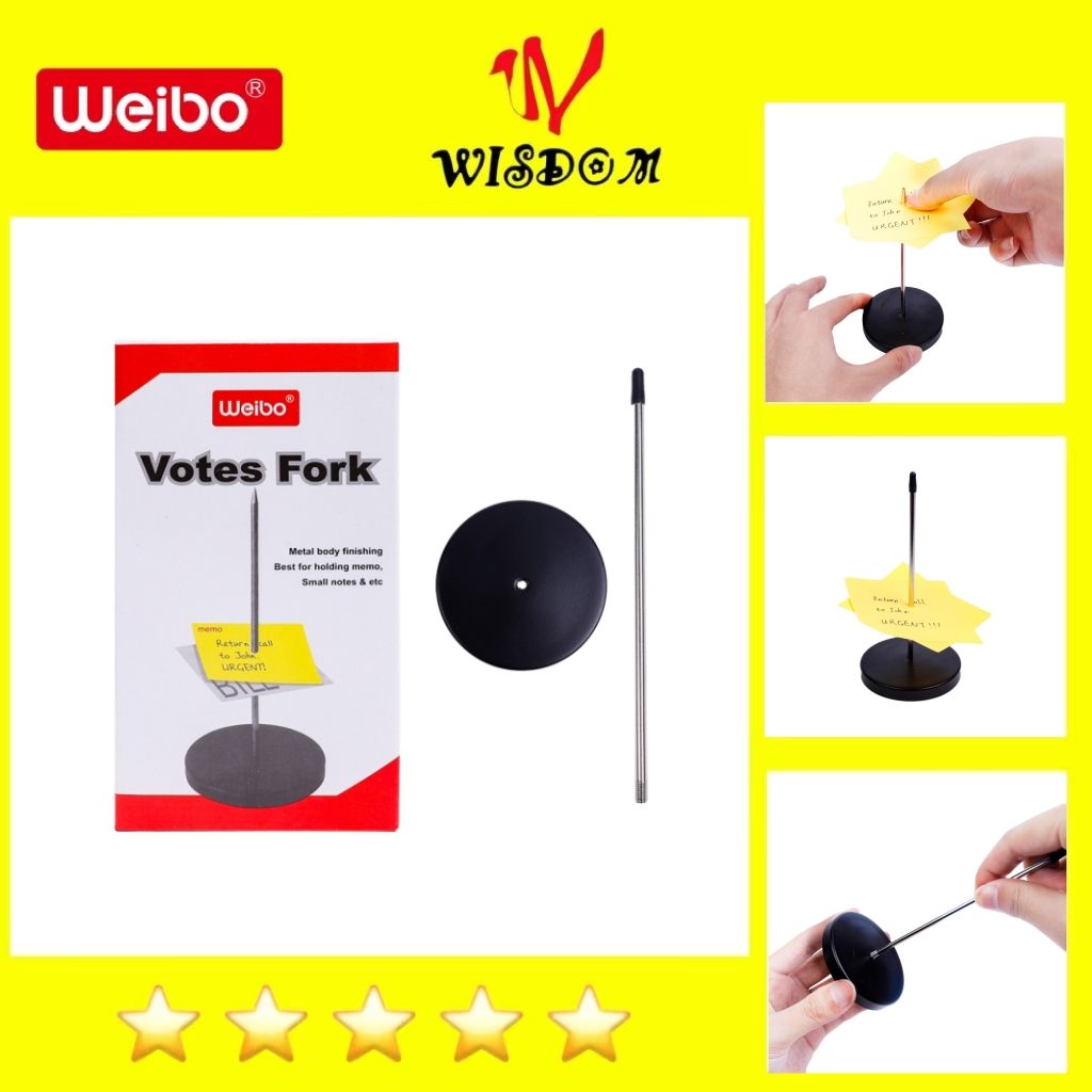 WISDOM WEIBO Votes Fork Paper Spike Metal File Receipts Bills Invoicess ...