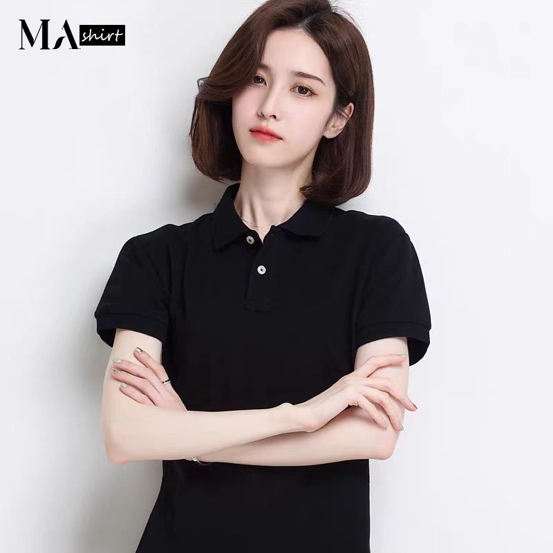 Polo Shirt Summer korean polo shirts for women formal solid color polo ...