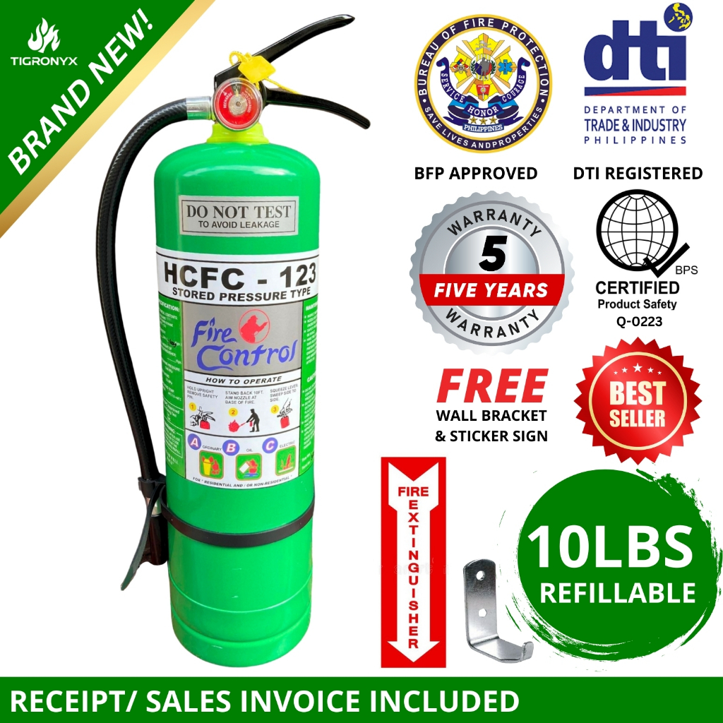 Fire Extinguisher HCFC123 10lbs | Shopee Philippines