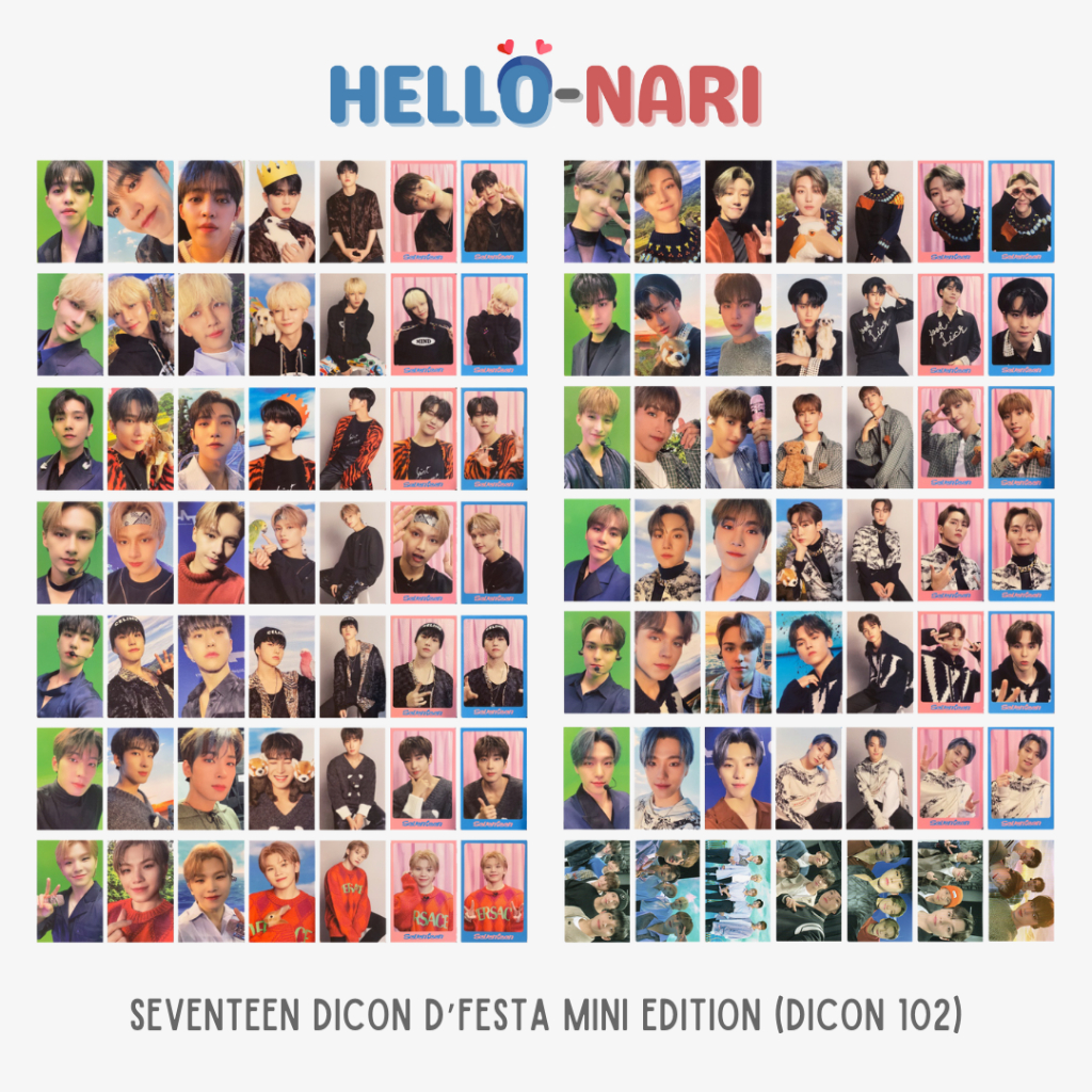 SEVENTEEN DICON D'FESTA Mini Edition Official Photocards (DICON 102) (Tingi) | Shopee Philippines