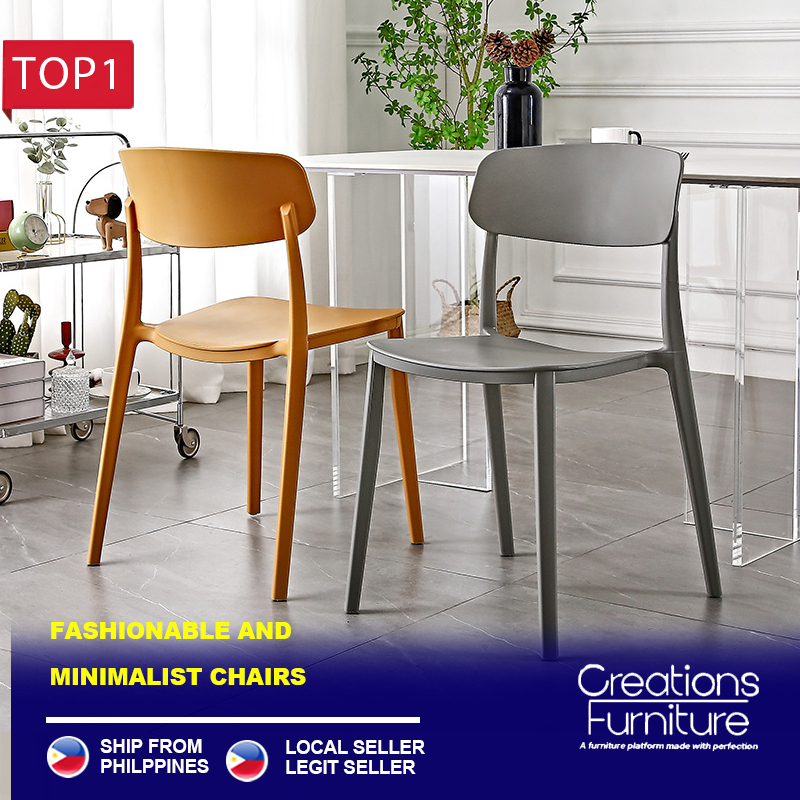 INFORMA Simple Nordic Plastic Chair Dining Chair Home Chair High ...