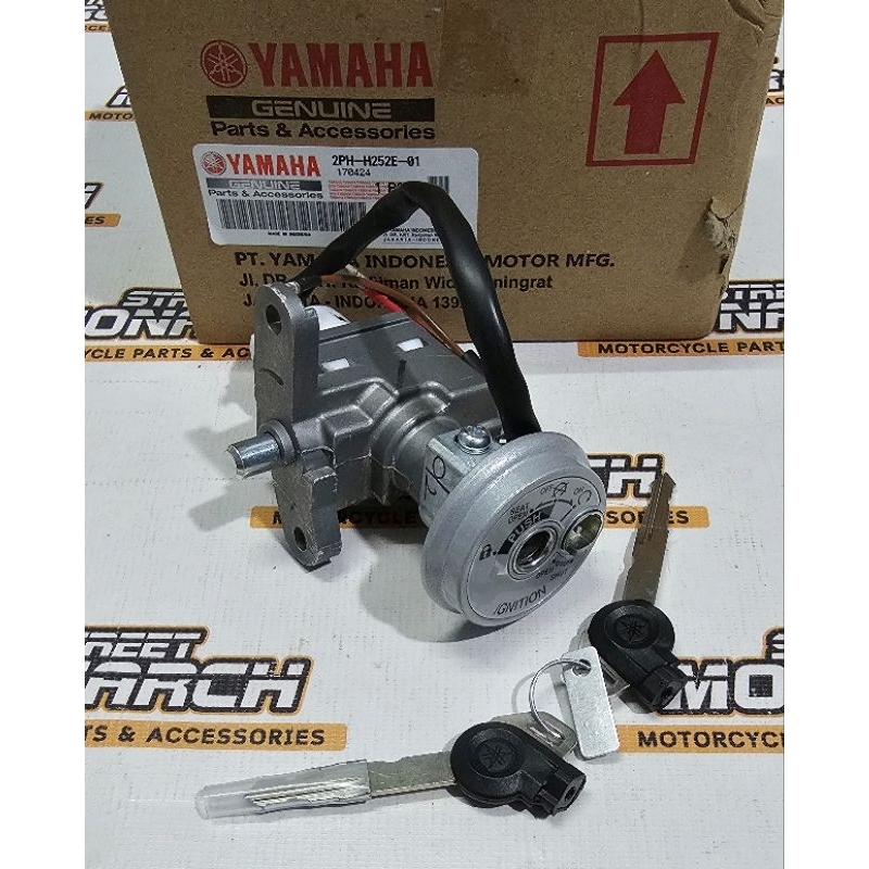 GENUINE IGNITION SWITCH WITH 2 KEYS FOR YAMAHA MIO I 125 / M3 (2PH ...